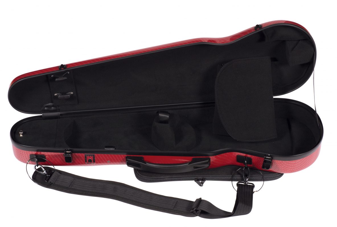 Carlisle Prestige Shaped Carbon Fiber Violin Case – Red Carbon ...